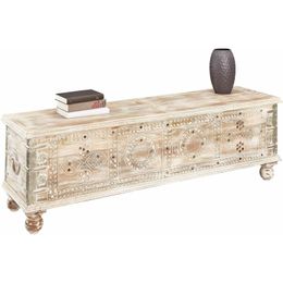 OTTO home Sitztruhe wei&szlig; Massivholz B/H/T: 145cm x 45cm x 40cm
