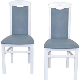 HOFMANN LIVING AND MORE 4-Fu&szlig;stuhl (Set) 2 Stk. blau Polyester B/H/T: 44cm x 94cm x 48cm, 2 Stk., uni