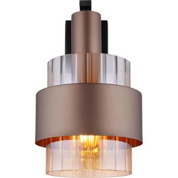 Globo LIGHTING Wandleuchte &raquo;MILLEY&laquo; E27 1 Stk. Wandlampe/Spot/Wohnzimmer/Flur/Glas amber/Metall 1 Stk.