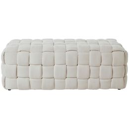 Jahnke Hockerbank &raquo;WEB ART L&laquo; 1 Stk. tlg. Hocker, Couchtisch, Beistelltisch gepolstert in edler Flechtoptik beige B/H/T: 118cm x 42,5cm x 50cm, Webstoff, 