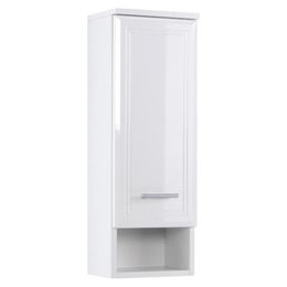 Welltime H&auml;ngeschrank &raquo;Neapel&laquo; Breite 25 cm, mit Hochglanzfronten und eleganter Fr&auml;sung wei&szlig; Holzwerkstoff, MDF B/H/T: 25cm x 71cm x 20cm, T&uuml;ren: 1 