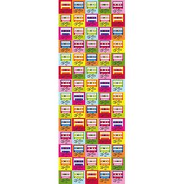 ARCHITECTS PAPER Fototapete &raquo;Good Vibes&laquo; Grafik Tapete Retro Bunt Kassetten Panel 1,00m x 2,80m bunt Vlies B/L: 1m x 2,8m