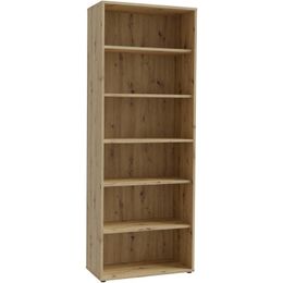 FORTE Aktenregal &raquo;Goldsboro&laquo; mit 6 offenen F&auml;chern, unterschiedliche Breiten, H&ouml;he 226,5 cm braun Holzwerkstoff B/H/T: 84,5cm x 226,5cm x 41,5cm, 6 