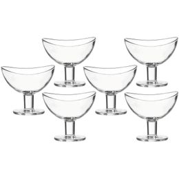 Leonardo Servierschale &raquo;LOOP&laquo; 6 Stk. aus Glas auf Fu&szlig;, 13,5 cm transparent Glas &Oslash; 14cm