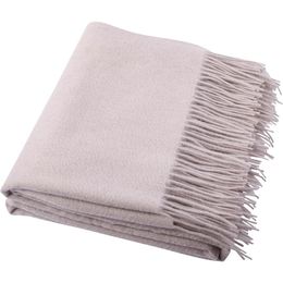 ZOEPPRITZ1828 Wohndecke &raquo;Since 1828 Cashmere&laquo; Klassisch unifarbenes Plaid aus besonders feinem Cashmere beige Kaschmir B/L: 130cm x 180cm
