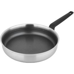 CS SOLINGEN Bratpfanne &raquo;Premium&laquo; Edelstahl 18/10 &Oslash; 28 cm, Induktion silber &Oslash; 28cm