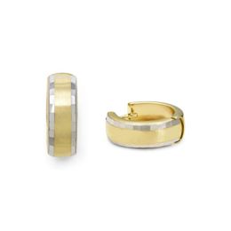 Amor Damen Paar Creolen &raquo;2013744&laquo; gold Gelbgold 375 Wei&szlig;gold 375