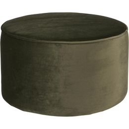 Woood Hocker &raquo;Sara&laquo; runde Form, vielseitig Einsetzbar, H 36 cm x &Oslash; 60 cm gr&uuml;n 100% Polyester B/H/T: 60cm x 36cm x 60cm, Samt