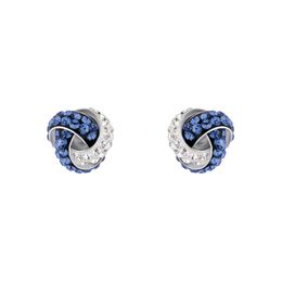 Amor Damen Paar Ohrstecker &raquo;Knoten&laquo; mit Zirkonia (synth.) blau Silber 925 (Sterlingsilber)