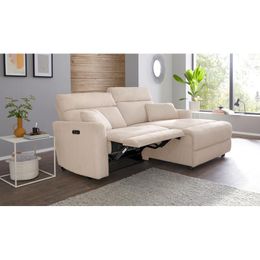 OTTO home Ecksofa &raquo;JENNA L-Form, 209cm - OTTO. Verl&auml;ssliche Qualit&auml;t.&laquo; manuelle o. elektrische Relaxfunktion, USB A/C, weicher Sitz, Cord. beige 90% 