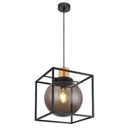 Globo LIGHTING H&auml;ngeleuchte &raquo;HILKO&laquo; E27 1 Stk. H&auml;ngelampe/Pendelleuchte/Esszimmer/Wohnzimmer/Esstisch schwarz 1 Stk.
