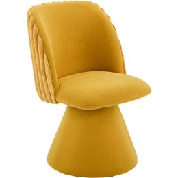 Hela Esszimmerstuhl &raquo;BARI I Drehstuhl&laquo; (Set) 1 Stk.360&deg; drehbar, Polsterfu&szlig;, Materialkombi, Au&szlig;en Felloptik Innen Velvet Polyester, Stoff B/H/T: 54cm 