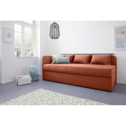 Maintal Polsterliege &raquo;Diana&laquo; orange Liegeh&ouml;he 38cm, Liegefl&auml;che B/L: 93cm x 200cm, kein H&auml;rtegrad, Federkern-Festpolster