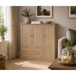 OTTO home Kleiderschrank &raquo;Binz, W&auml;scheschrank, Mehrzweckschrank, skandinavischer Landhausstil&laquo; B/H/T ca. 122/130/35 cm, viele Stauraumm&ouml;glichkeiten, 