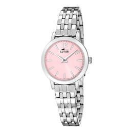 Lotus Damen Quarzuhr &raquo;Old Money&laquo; Armbanduhr, Damenuhr, Edelstahlarmband, analog pink Einheitsgr&ouml;&szlig;e