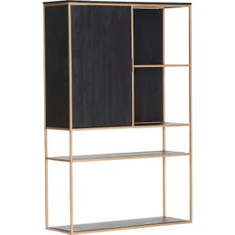 GUTMANN FACTORY Highboard &raquo;Porto&laquo; Vitrine, Breite 105 cm schwarz B/H/T: 105cm x 160cm x 35cm, Akazie