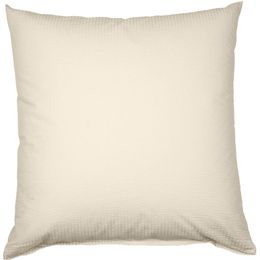 Janine Kissenbezug &raquo;PIANO 0125 31 80x80&laquo; mit Rei&szlig;verschluss beige Mako-Soft-Seersucker, Obermaterial: 100% Baumwolle B/L: 40cm x 40cm, 2 Stk., Mako-Soft-