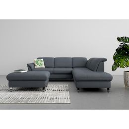 Sit & More sit&more Ecksofa &raquo;Maggiore L-Form&laquo; wahlweise mit Kopfteilverstellung, Schlaffunktion und Stauraum grau 98% Polyester, 2% Polyamid B/H/T: 261cm x 224cm