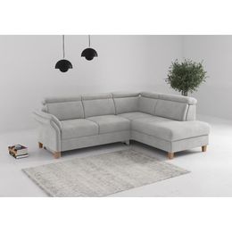 OTTO home Ecksofa &raquo;Glendale, L-Form&laquo; inkl. Kopfteilverstellung, wahlweise mit Vorziehsitz und Bettkasten grau 90% Polyester, 10% Polyamid B/H/T: 247cm