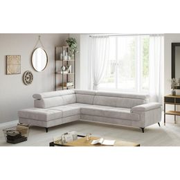 OTTO home Ecksofa &raquo;Astra L-Form, B: 286 cm&laquo; mit Kopfteilverstellung, optional Schlaffunktion & Bettkasten beige 95% Polyester (PES) 5%Polyamid (PA) B/