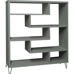 M&auml;usbacher Raumteiler &raquo;Tetrix&laquo; Breite 130 cm gr&uuml;n B/H/T: 130cm x 143cm x 43cm, 6 Stk. offene F&auml;cher