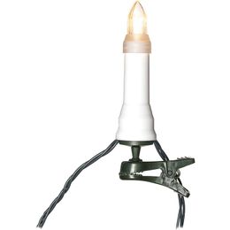 Konstsmide LED-Christbaumkerzen &raquo;Weihnachtsdeko aussen, Christbaumschmuck&laquo; Topbirnen, One String, 16 funkelnde bernsteinfarbene Dioden wei&szlig; Dioden 16 