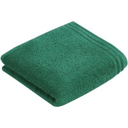 Vossen Badetuch &raquo;Calypso Feeling&laquo; mit schmaler Bord&uuml;re, aus 100% hochwerter Baumwolle, Vegan, einfarbig gr&uuml;n Walkfrottee, Obermaterial: 100% Baumwolle B/L: 