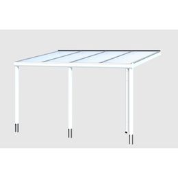 Skan Holz Terrassendach &raquo;Garda&laquo; Aluminium wei&szlig; Aluminium B/H/T: 434cm x 251cm x 257cm