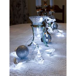Konstsmide LED-Lichterkette &raquo;Weihnachtsdeko&laquo; 24 Stk.-flammig LED Dekolichterkette, silberfarbene Engel, 24 kalt wei&szlig;e Dioden silber Dioden 24 Stk. 