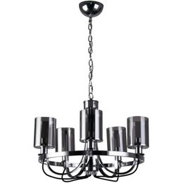 Searchlight H&auml;ngeleuchte &raquo;H&auml;ngeleuchte Catalina, 5-flammig&laquo; E14 1 Stk. Rauchglas-Optik silber 5, &Oslash; 51cm H: 47cm, 1 Stk.