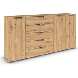 Rauch Schubkastenkommode &raquo;Kommode T&uuml;rkommode Sideboard Kombikommode FLIPP&laquo; Breite 200 cm mit 4 Einlegeb&ouml;den, 3-t&uuml;rig mit 5 Schubladen und Soft-Close-