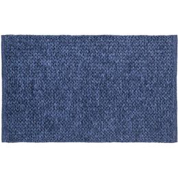 Pad Fu&szlig;matte &raquo;TAIL&laquo; rechteckig 12 mm H&ouml;he Schmutzfangmatte, handgewebt, Flechtdesign, In- und Outdoor geeignet blau Kunstfaser B : 72cm 1 Stk., 12mm, 