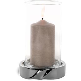 Fink Windlicht &raquo;LE DECOR&laquo; Kerzenhalter mit Glaszylinder, aus Keramik, silberfarben silber Keramik B/H/T: 24,5cm