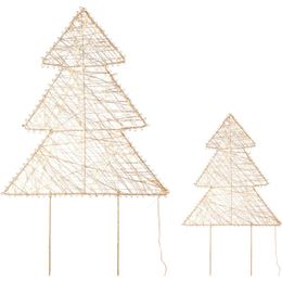 Creativ deco Dekobaum &raquo;LUMIA, Deko-Objekt Baum&laquo; Weihnachtsdeko, Batteriebetrieb beige Metall B/H/T: 46cm x 50cm