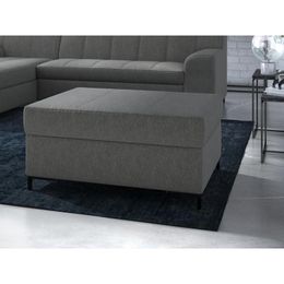 Home Affaire Polsterhocker &raquo;Balme&laquo; passend zur Serie "Balme" grau 95% Polyester, 5% Nylon B/H/T: 85cm x 40cm x 61cm, Luxus-Microfaser weich