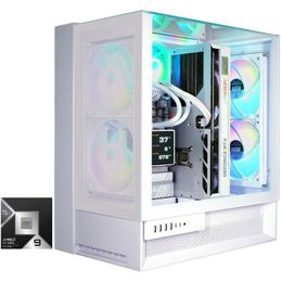Cougar Gaming-PC &raquo;OmnyX WT 8125 AMD Ryzen 9 9950X3D 32GB DDR5 2TB SSD RTX 5090&laquo; Windows 11, DDR5 RAM, Wasserk&uuml;hlung wei&szlig; Wi-Fi 7 & Bluetooth 5.4; 4x USB 2.0;