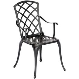 Merxx Gartenstuhl &raquo;Rhodos&laquo; () 1 Stk.Aluminiumguss grau Aluminium B/H/T: 52cm x 89cm x 57cm, 1 Stk.