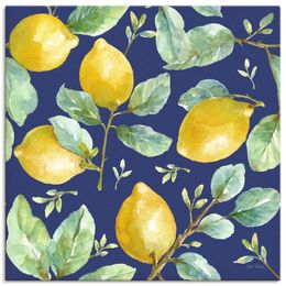 Artland Wandbild &raquo;Le Citron Pattern IB&laquo; Pflanzenbilder 1 Stk. tlg. als Alubild, Leinwandbild, Poster, Wandaufkleber in verschied. Gr&ouml;&szlig;en gelb Leinwand B/H/T: 