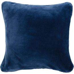 G&ouml;zze Dekokissen &raquo;Premium Cashmere-Feeling Kissen&laquo; 50x50cm,passend zur Premium Cashmere-Feeling Decke,Kissenh&uuml;lle&F&uuml;llung blau Polyester B/L: 50cm x 50cm, 1