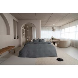 Kayori Bettw&auml;sche &raquo;Rui&laquo; 2 Stk. Bio-Baumwolle blau Renforc&eacute; (Bio-Baumwolle), Obermaterial: 100% Baumwolle B/L: 155cm x 220cm, 1 Stk., 1 Stk., Renforc&eacute; 