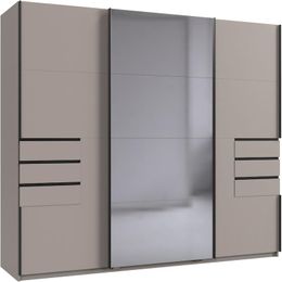 wimex Schwebet&uuml;renschrank &raquo;SAIGON in den Breiten 180cm & 225cm, Farbe: Saharagrau&laquo; inkl. Spiegel Holzwerkstoff Saharagrau, B/H/T: 225cm x 198cm x 65cm, 