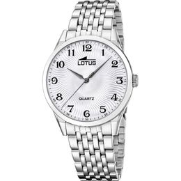Lotus Unisex Quarzuhr &raquo;Classic Steel&laquo; Armbanduhr, Damenuhr, Herrenuhr, Edelstahlarmband, analog Einheitsgr&ouml;&szlig;e