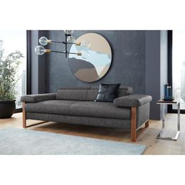 W.Schillig 2-Sitzer &raquo;finn wahlw. mit Sitztiefenverstellung & Kopfst&uuml;tzenverstellung, bequem&laquo; German Design Award 2016, Fu&szlig;gestell Nussbaum natur, 