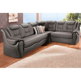 Sit & More sit&more Ecksofa &raquo;Bellevue L-Form&laquo; wahlweise mit Schlaffunktion grau PRIMABELLE-Microfaser (100% Polyester);SOFTLUX -Kunstleder;Luxus-NaturLEDER B/H/T