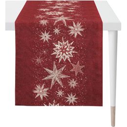 Apelt Tischl&auml;ufer &raquo;5843&laquo; rot Polyacryl, Polyester, Viskose B/L: 46cm x 135cm, 1 Stk.
