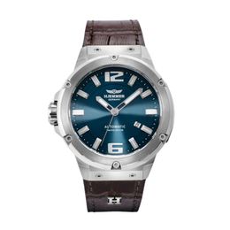 Haemmer Germany Herren Haemmer Germany Automatikuhr &raquo;MECHANO&laquo; Armbanduhr, Herrenuhr, Mechanische Uhr, analog, Tag blau Einheitsgr&ouml;&szlig;e