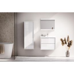 Welltime Waschtisch &raquo;Waschbeckenunterschrank Line mit Waschbecken,Badm&ouml;bel,zwei Schubladen&laquo; Badschrank mit Waschbecken, Push to open, Ma&szlig;e B/H/T: 61/