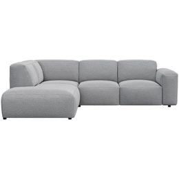 FLEXLUX Ecksofa &raquo;Lucera, super bequem durch hochwertigen Sitzaufbau mit Kaltschaum&laquo; modern & anschmiegsam, L-Form, Designsofa grau 100% Polyester B/H/