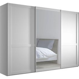Wiemann Schwebet&uuml;renschrank &raquo;G&ouml;teborg&laquo; Querriegel und Griffleisten im Korpusfarbton, inkl. Spiegel wei&szlig; Glas, Holzwerkstoff B/H/T: 295,2cm x 220cm x 
