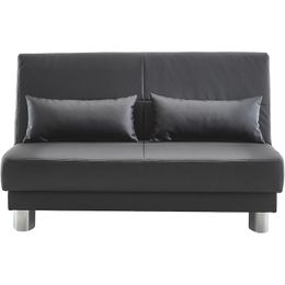 Home Affaire Schlafsofa &raquo;Gina&laquo; mit einem Handgriff vom Sofa zum Bett schwarz 100% PU B/H/T: 120cm x 86cm x 195cm, Kunstleder